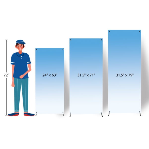 24x63" X Banner Stands - Sturdy & Stylish